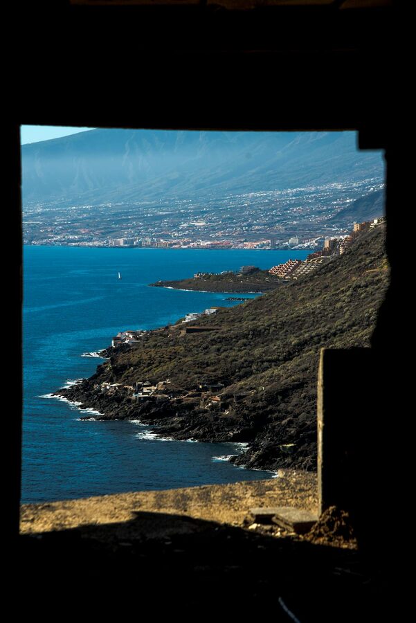 Wide view of the Tenerife ocean and coastline from an elevated vantage point