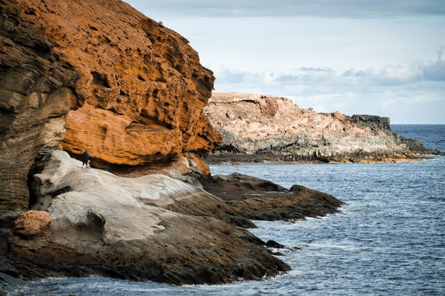 Stunning view of rugged cliffs and coastline in Tenerife, Spain