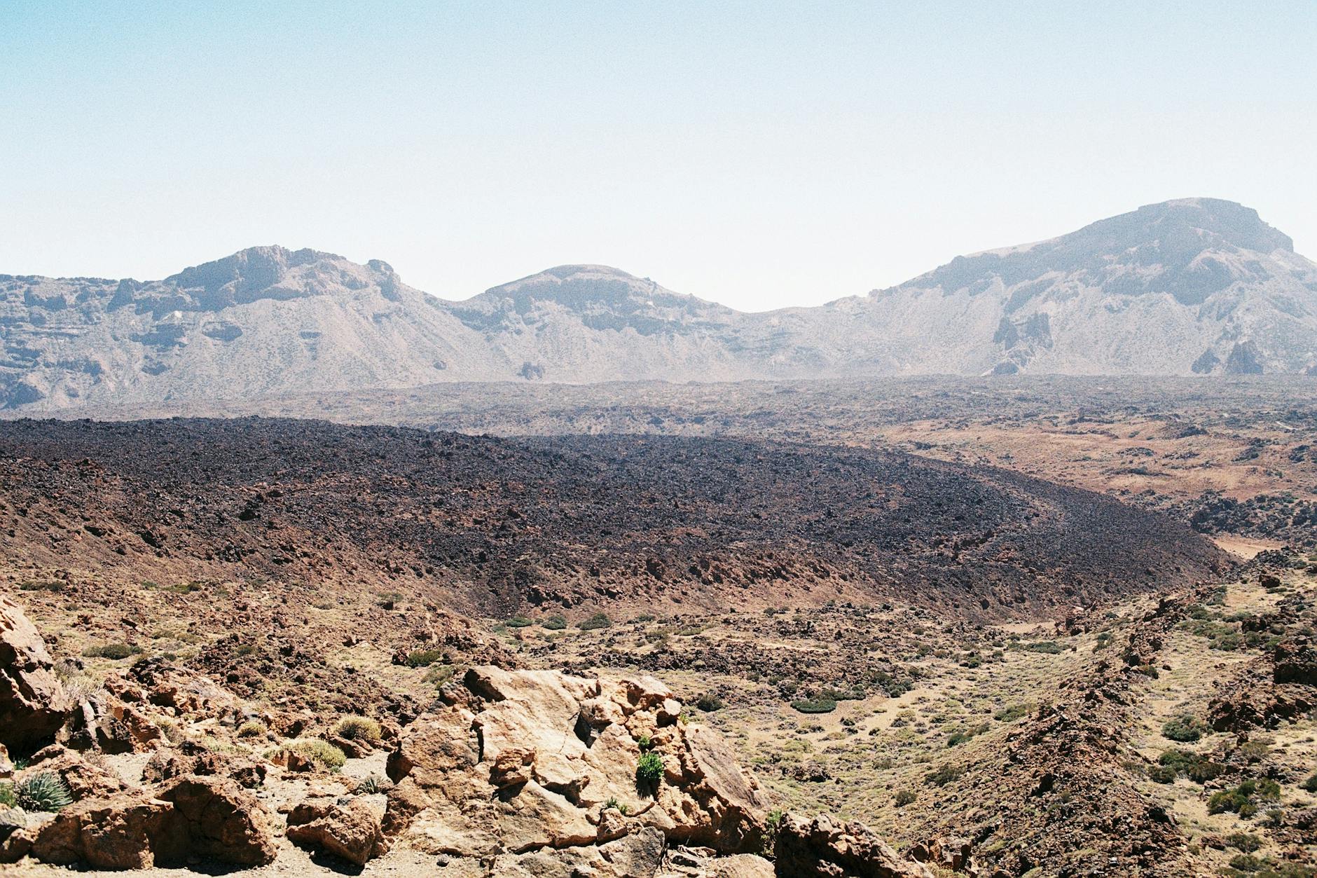 Volcanic rocks and terrain in Teide National Park Tenerife