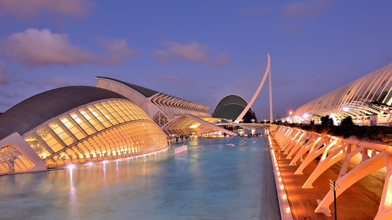 Modern architecture of a Valencia museum