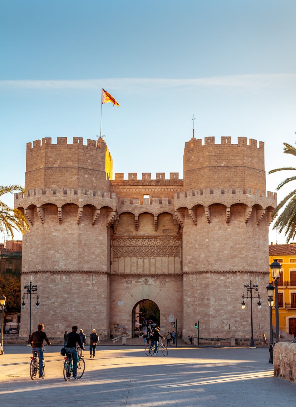 Historic Serranos Towers in Valencia, Spain