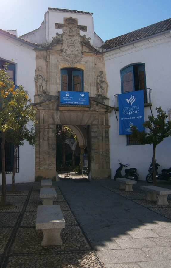 The exterior facade of the Palacio de los Marqueses de Viana in Cordoba Spain