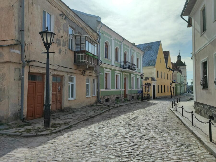 Vienna historic street cobblestone