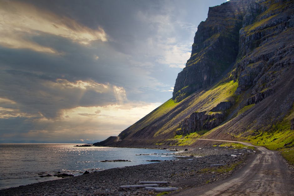 Fjord landscape in the Westfjords of Iceland