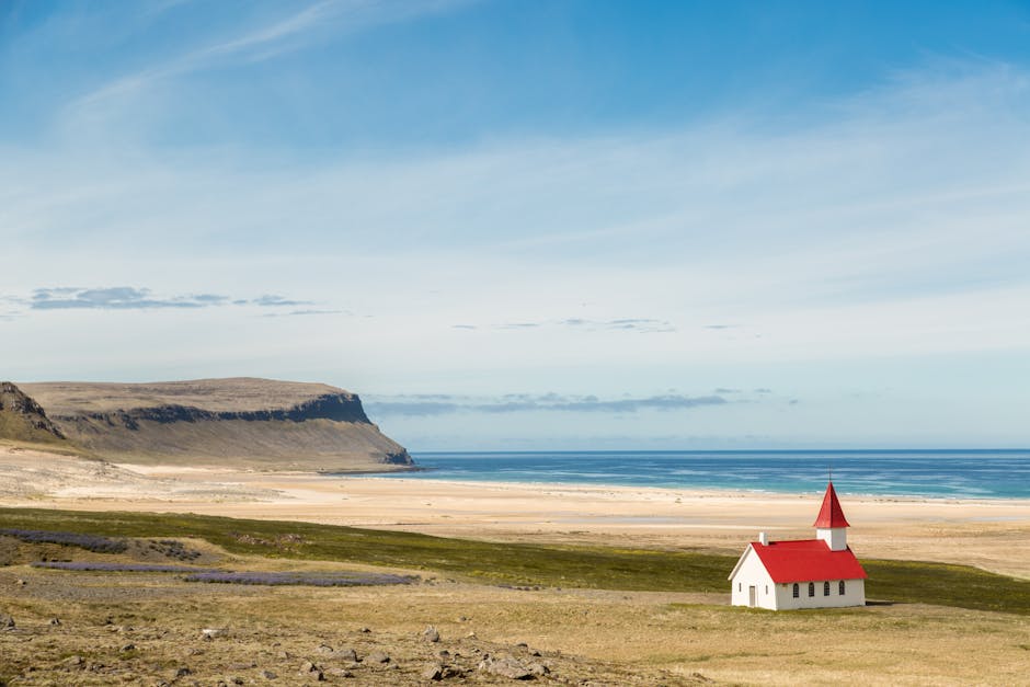 Iceland remote village coastline