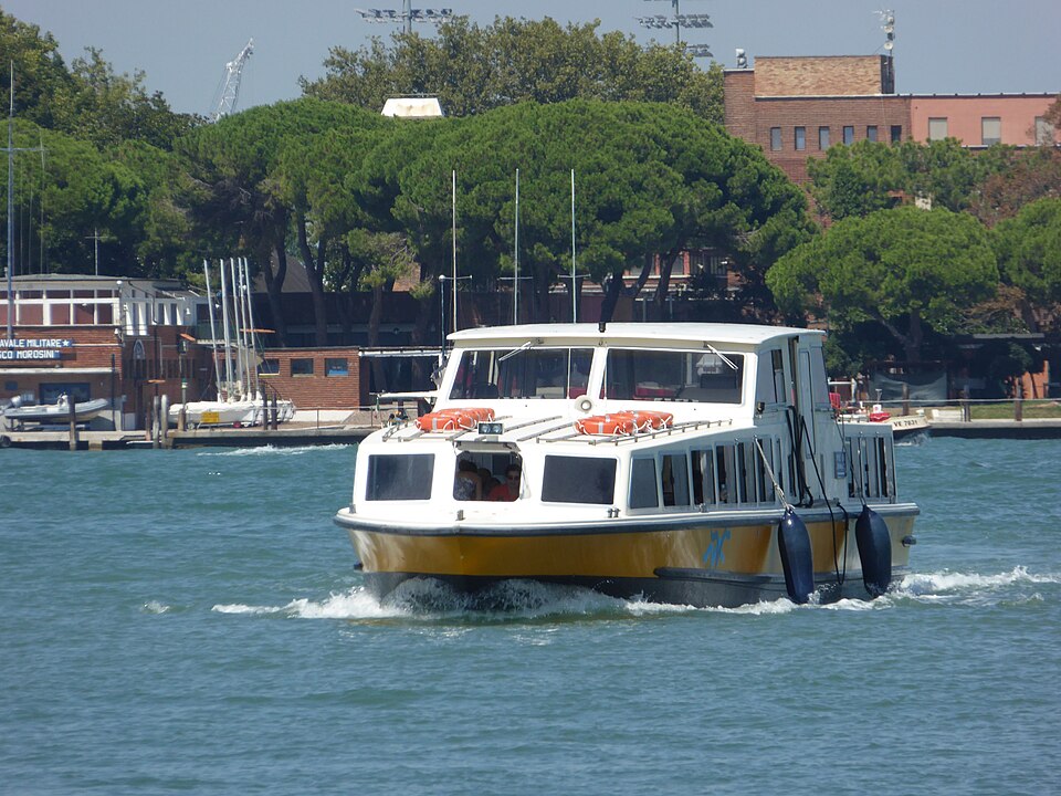 Alilaguna public boat service in Venice used for airport transfers