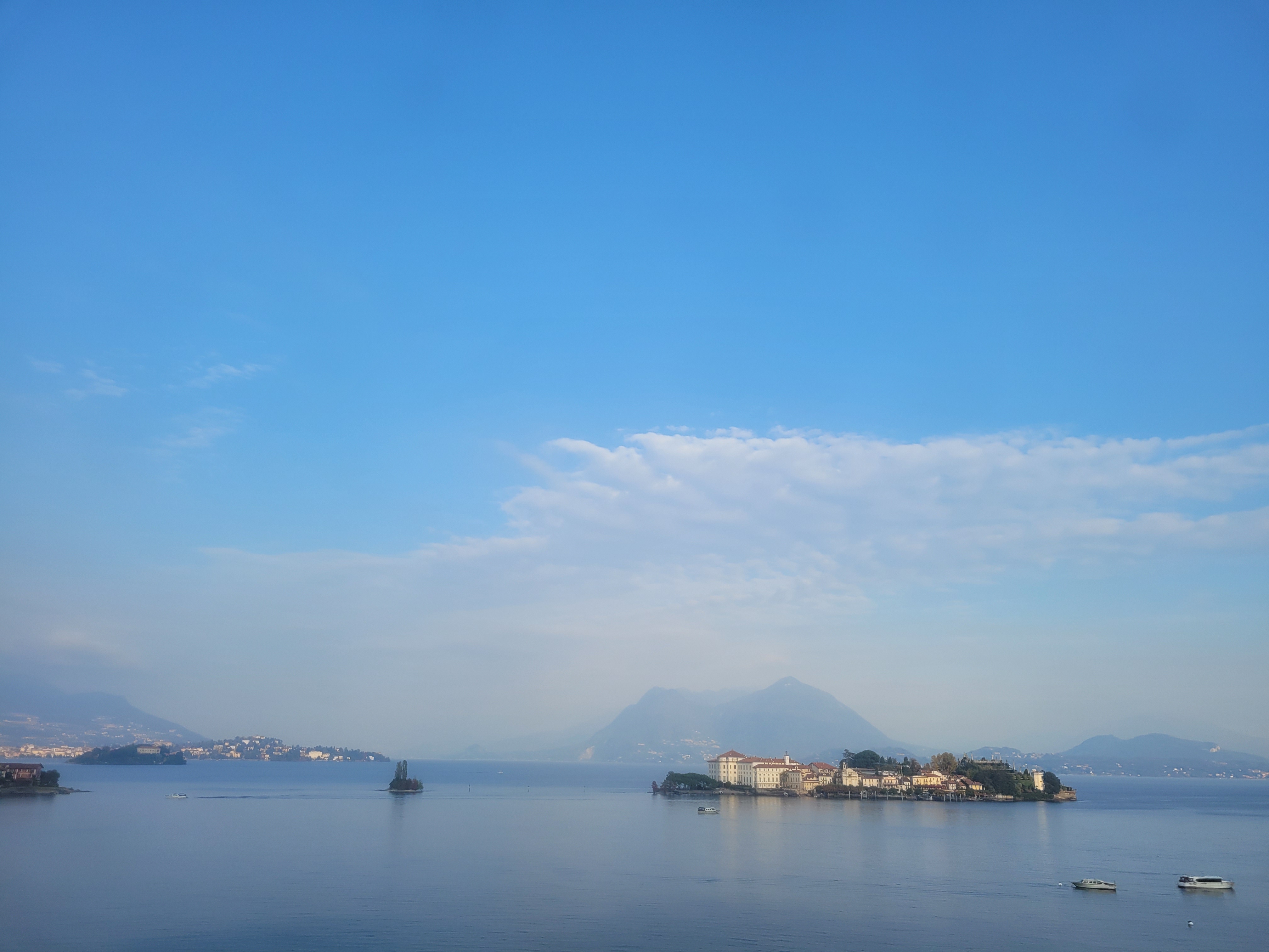 Isola Bella island on Lake Maggiore with its terraced Baroque gardens visible from the water
