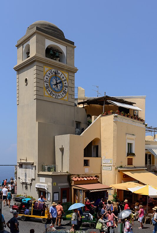 The famous Piazza Umberto I in Capri town
