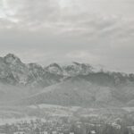 Winter landscape of Tatra Mountains overlooking Zakopane Poland