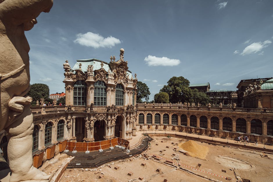 Baroque grandeur of the Zwinger Palace courtyard in Dresden