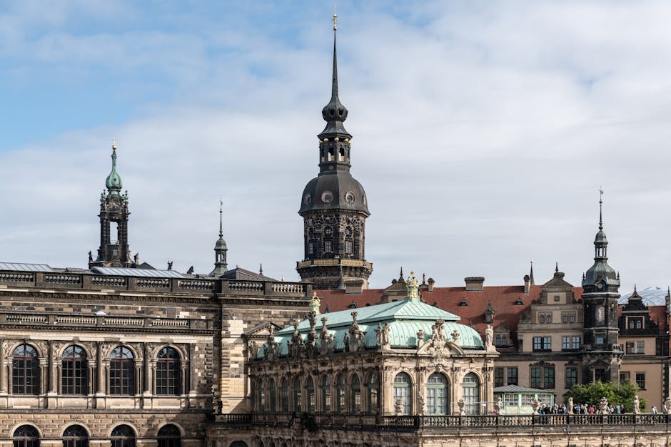 Ornate facade of the Zwinger Palace showcasing Dresden baroque architecture